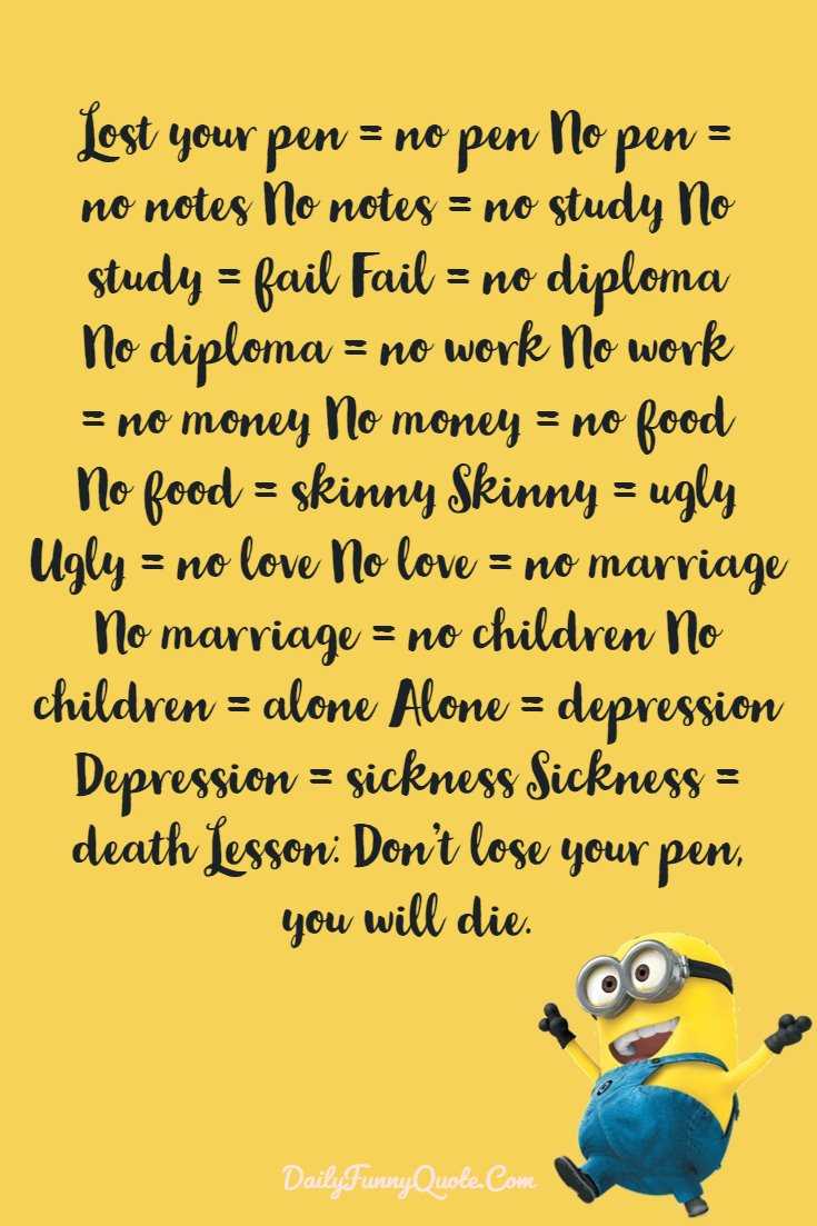 40 Funny Quotes Minions And Short Funny Words – DailyFunnyQuote